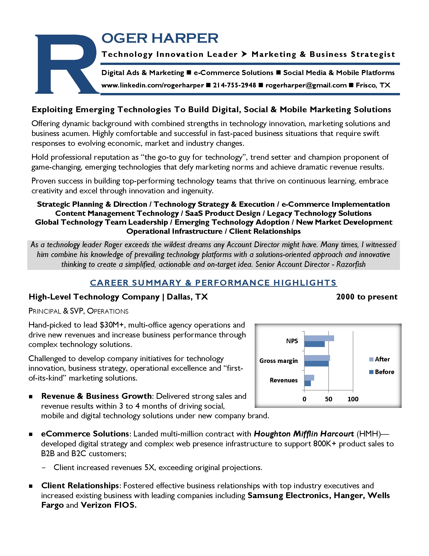CEO-CTO Executive Resume Sample - Abby Locke